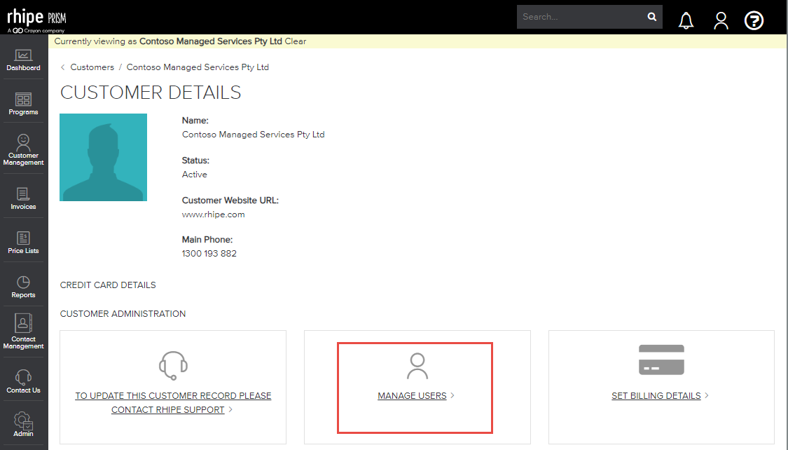 User Management - PRISM Portal – Operations - APAC - Knowledge Base