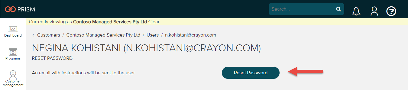 User Management - PRISM Portal – Operations - APAC - Knowledge Base
