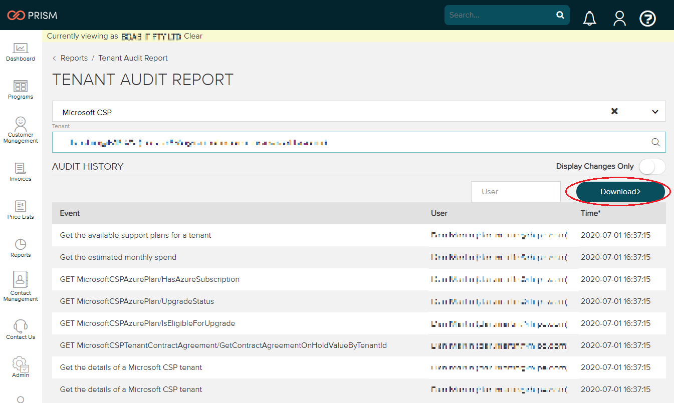 Audit Reports in PRISM – Operations - APAC - Knowledge Base