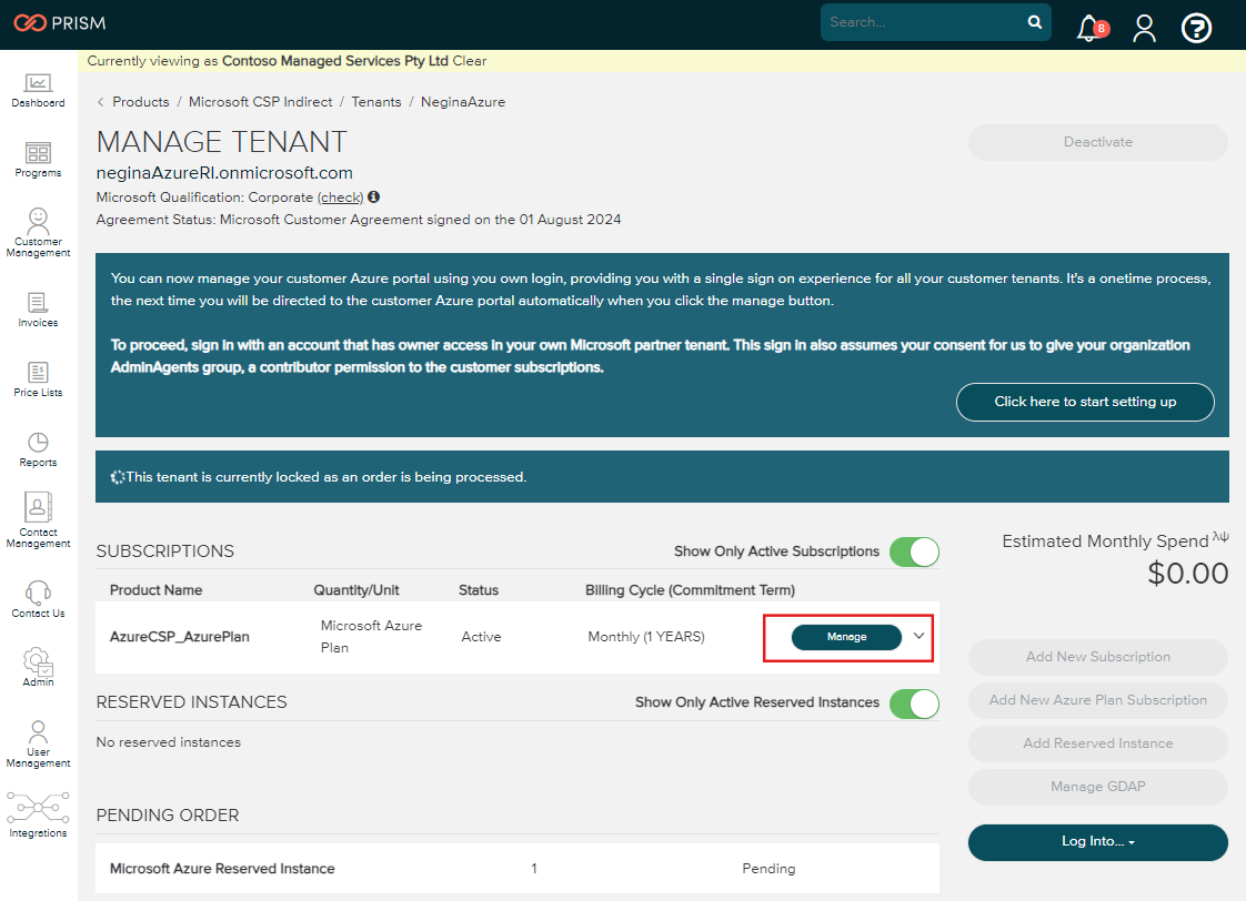 How To Enable Azure Cost Management Acm In Prism Operations Apac Knowledge Base
