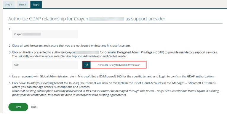 GDAP relationship in Cloud iQ - Direct – Operations - APAC - Knowledge Base