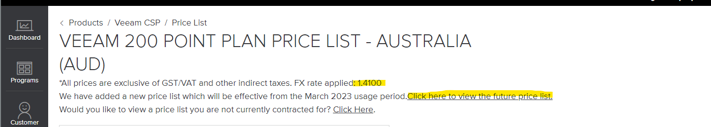 Veeam - Pricing & PriceLists – Operations - APAC - Knowledge Base