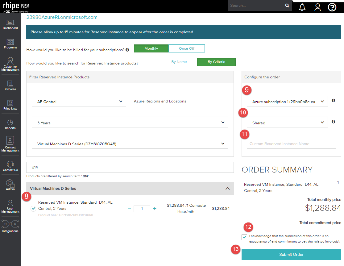 Azure Reserved Instance Orderingprovisioning Process Operations Apac Knowledge Base
