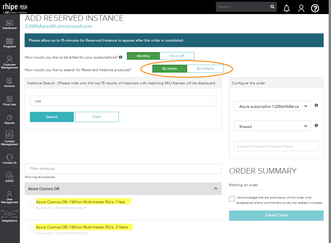 How to Find an Azure Reservations SKU – Operations - APAC - Knowledge Base